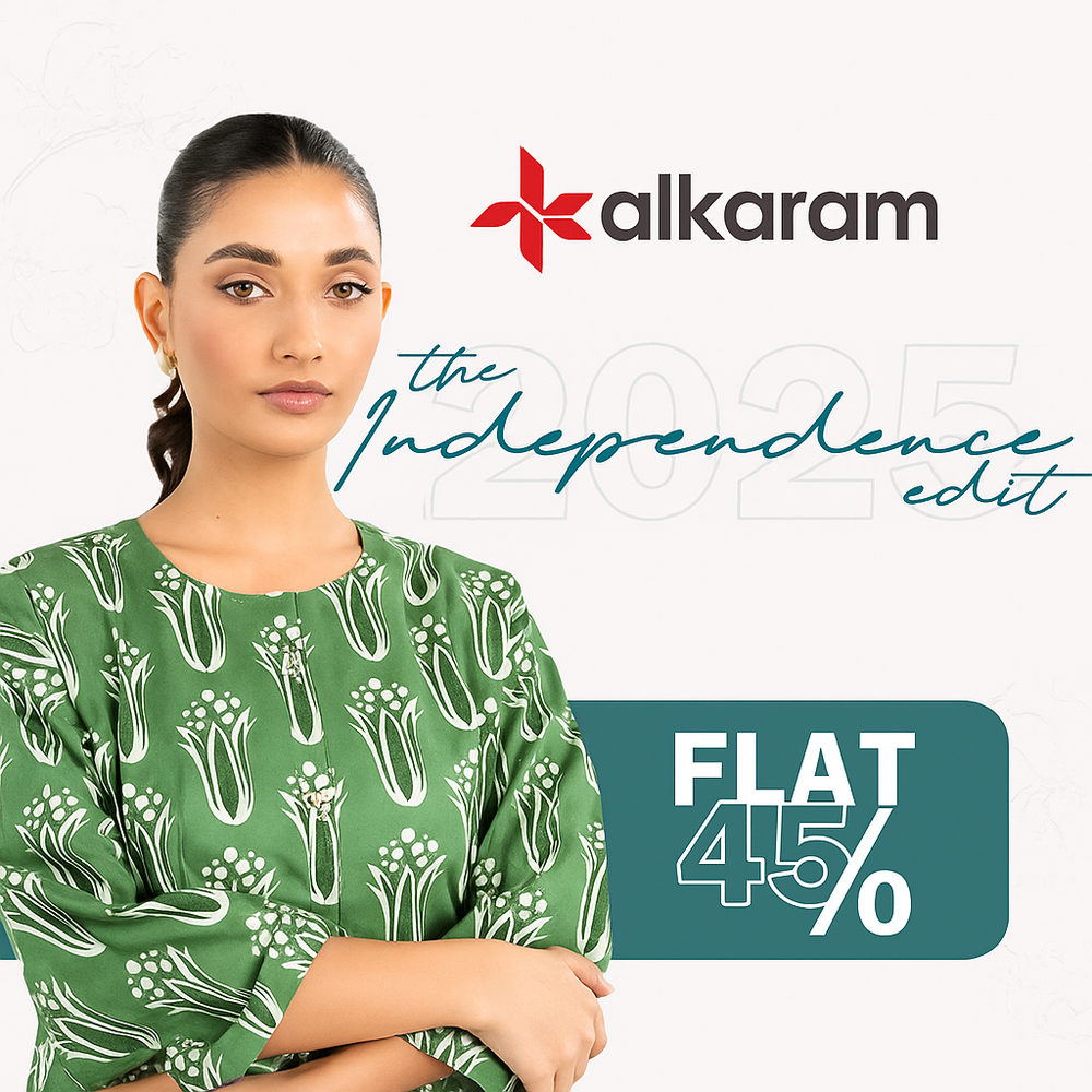 Alkaram Azadi Sale 2025 | Up to 45% Off Deals