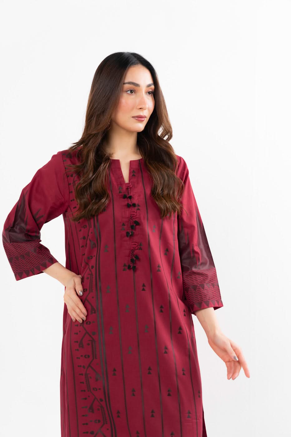 Stitched - 2 Pc Printed Jacquard Outfit – Alkaram Studio