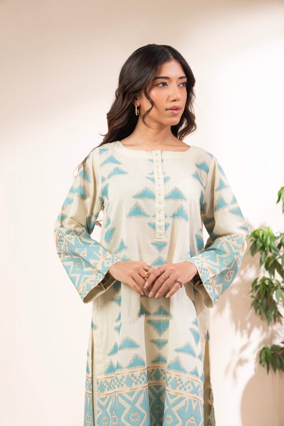 Stitched - 2 Pc Printed Jacquard Outfit – Alkaram Studio